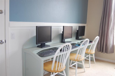 Office Makeover – Board and Batten, Triple Computer Desk | blog for whoever